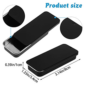 Bremorou Metal Tin Box, 3Pcs Small Tin Containers Mini Tin Box Metal Slide Top Tin Containers Small Tin Box Metal Tins With Lids For Wedding Jewelry Lip Balm Container Cosmetic Organizer(3 Colors)