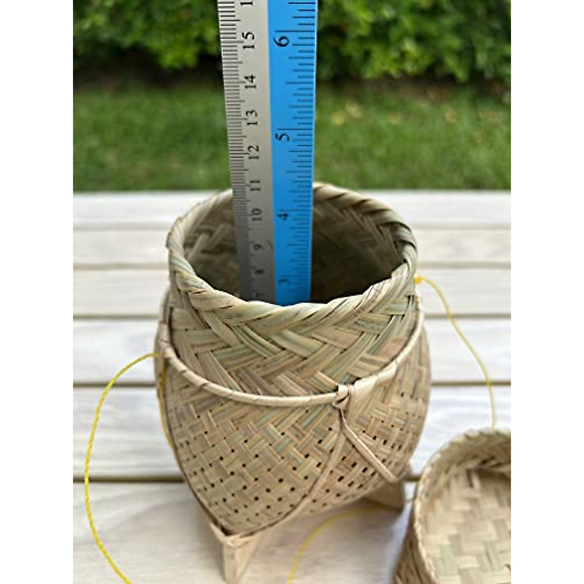Small Bamboo Sticky Rice Box Storage Basket Container Multi-Purpose