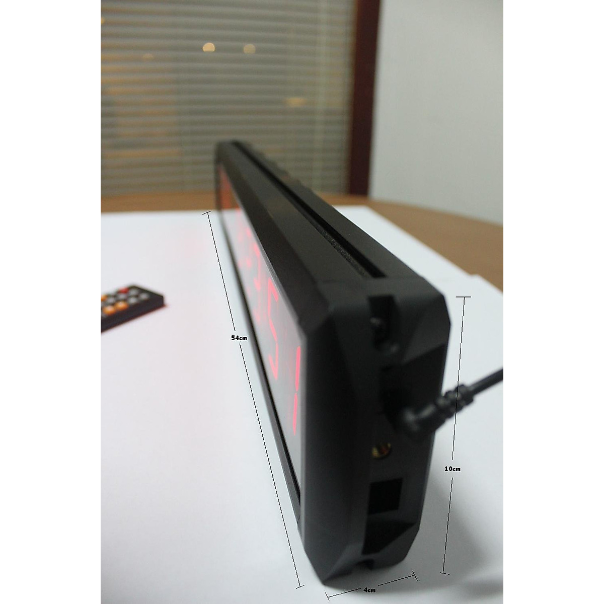 AZOOU 1.8" 10 Digits LED Days Countdown Timer Count up to 10000 Days Digital Countdown Clock with Ir Remote Control Red Color