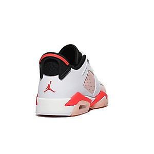 Jordan Girl's Air VI Retro Low Shoe (Big Kid) White/Atmosphere/Infrared 23/Black 5.5 Big Kid M