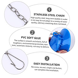 DOITOOL 2pcs Toilet Seat Plastic Chains Toilet Tank Flapper Lift Chain Braclet Toilet Plastic Flapper Plastic Flush Flapper Toilet Pvc Tank Flapper Toilet Flapper Blue Rubber Accessories