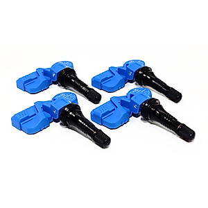 Set of 4 ITM TPMS 433mhz Tire Pressure Sensors for BMW Mini Replaces 36106856227 36106874829 w/Black Rubber Valve Stems Aftermarket Replacement