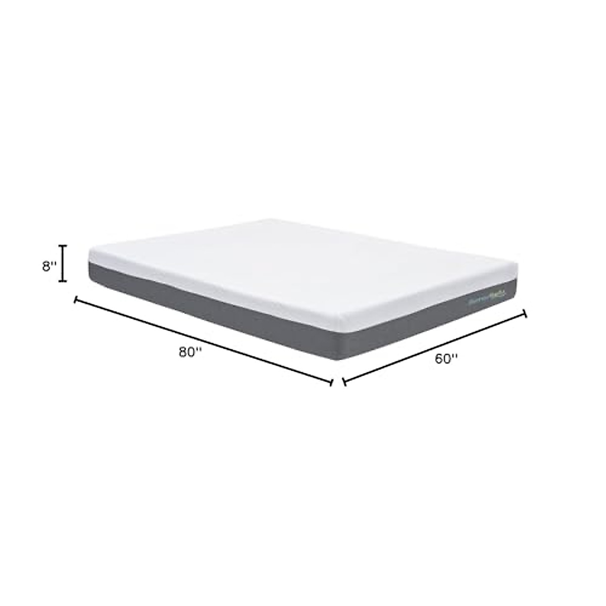 SomosBeds Gel Memory Foam Queen Mattress - Advanced Cooling Mattress with Gel Memory Foam - Queen Size Bed in a Box - 8 Inch, Medium Firm, Full Body Support & Pressure Relief - CertiPUR-US Certified