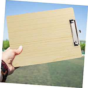 Ciieeo 2pcs Folder Board Pencil Document Clipboard Clipboards Exam Paper Clips Document Organizer Writing Base Plate Conference Writing Board Wood Grain Office Wooden Test Paper Holder