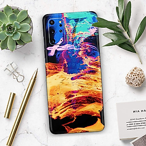 DesignSkinz Liquid Abstract Paint V26 Protective Vinyl Decal Wrap Skin Cover Compatible with The Samsung Galaxy S20 (Screen Trim & Back Glass Skin)