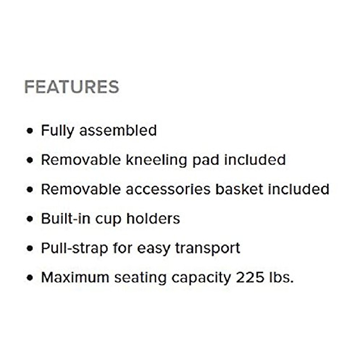 Suncast Outdoor Rolling Garden Scooter - Durable Plastic Portable Garden Seat Rolls in Grass and Dirt - Carries Garden Supplies