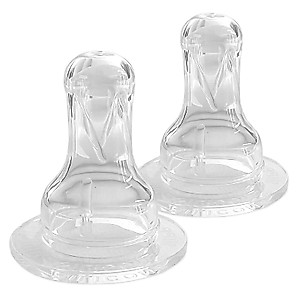 Baby Proof Me Essentials Medium Flow Baby Bottle Nipples - 2 Pack, Level 2 Nipples for 3+ Months, SkinSoft Silicone Nipples for Bottles, Universal Bottle Fit