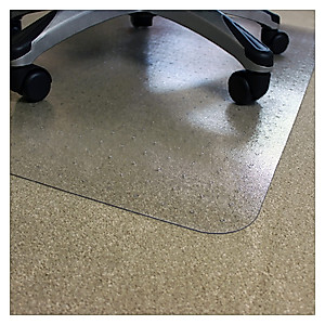 Marvelux Enhanced Polymer Eco-Friendly Office Chair Mat for Low and Standard Pile Carpeted Floors 30" x 48" | Rectangular Carpet Protector, Transparent | Shipped Flat | Multiple Sizes