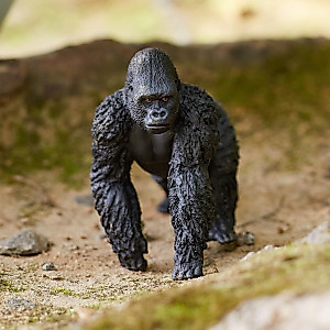 Schleich Wild Life Realistic Male Gorilla Animal Figurine - Authentic Detailed Wild Male Gorilla Toy for Boys and Girls Education Imagination and Play, Highly Durable Gift for Kids Ages 3+