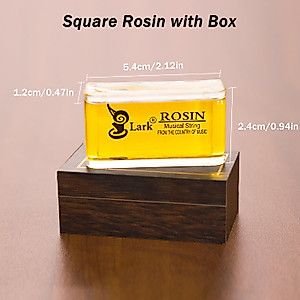 Fansjoy Violin Rosin 2 Pack, Natural Rosin with Case, Light Low Dust Rosin for Violin Viola and Cello Bows