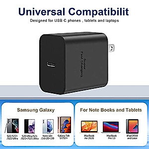 Super Fast Charger Type C,45W USB C Fast Charging Type C Charger Fast Charging for Samsung Galaxy S23 S23+ S23 Ultra S22 S22+ S22Ultra S21 S21+ S21Ultra S20 S10 S10e S9 Plus S8 Plus Note20/10/9/8