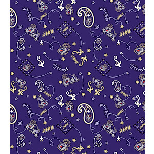 SYKEL ENTERPRISES James Madison University Cotton Fabric Sold by The Yard-JMU Dukes Bandanna 100% Cotton Quilting Fabric-SYKEL JMU027