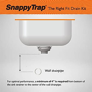 Snappy Trap 1 1/2" Drain Kit for Single Kitchen Sinks, Bar Sinks and Laundry Sinks