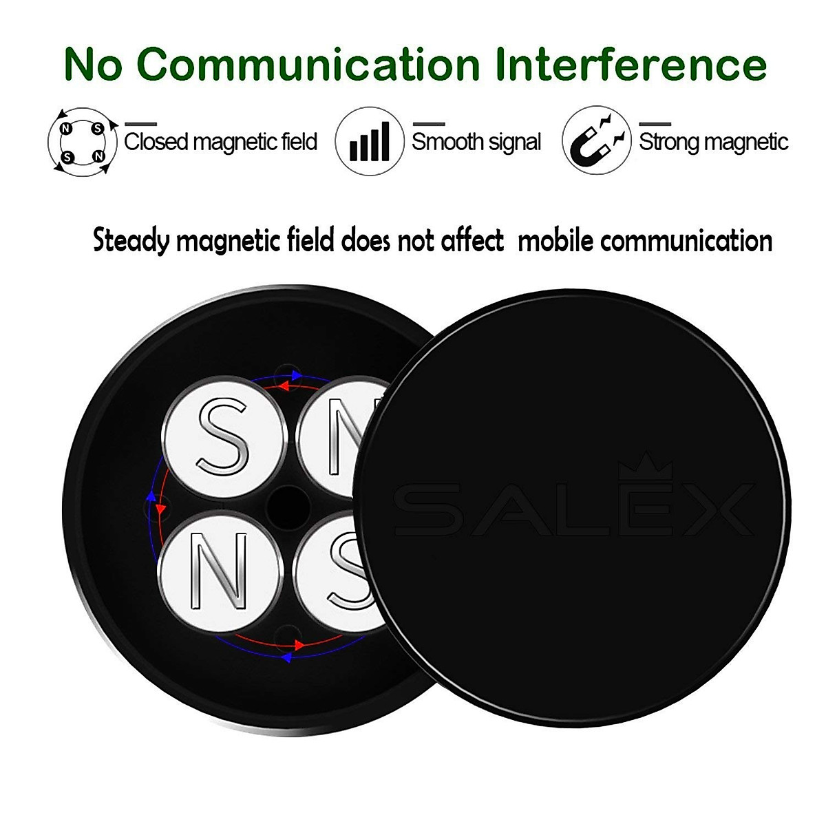 Magnetic Phone Mount 4 Pack. Black Flat Cell Phone Holder for Car Dashboard, Wall, Truck. Universal Stick on iPad Wall Magnet Mount for Tablets. Wall Low Profile Magnetic Car Mount for iPhone.