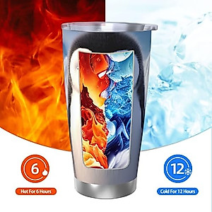 Cute Penguin Tumbler with Lid and Straw 20oz Stainless Steel Car Cup for Hot and Cold Drinks, Double Wall Insulated Travel Coffee Mug Reusable Drink Thermos Cup Birthday Gifts