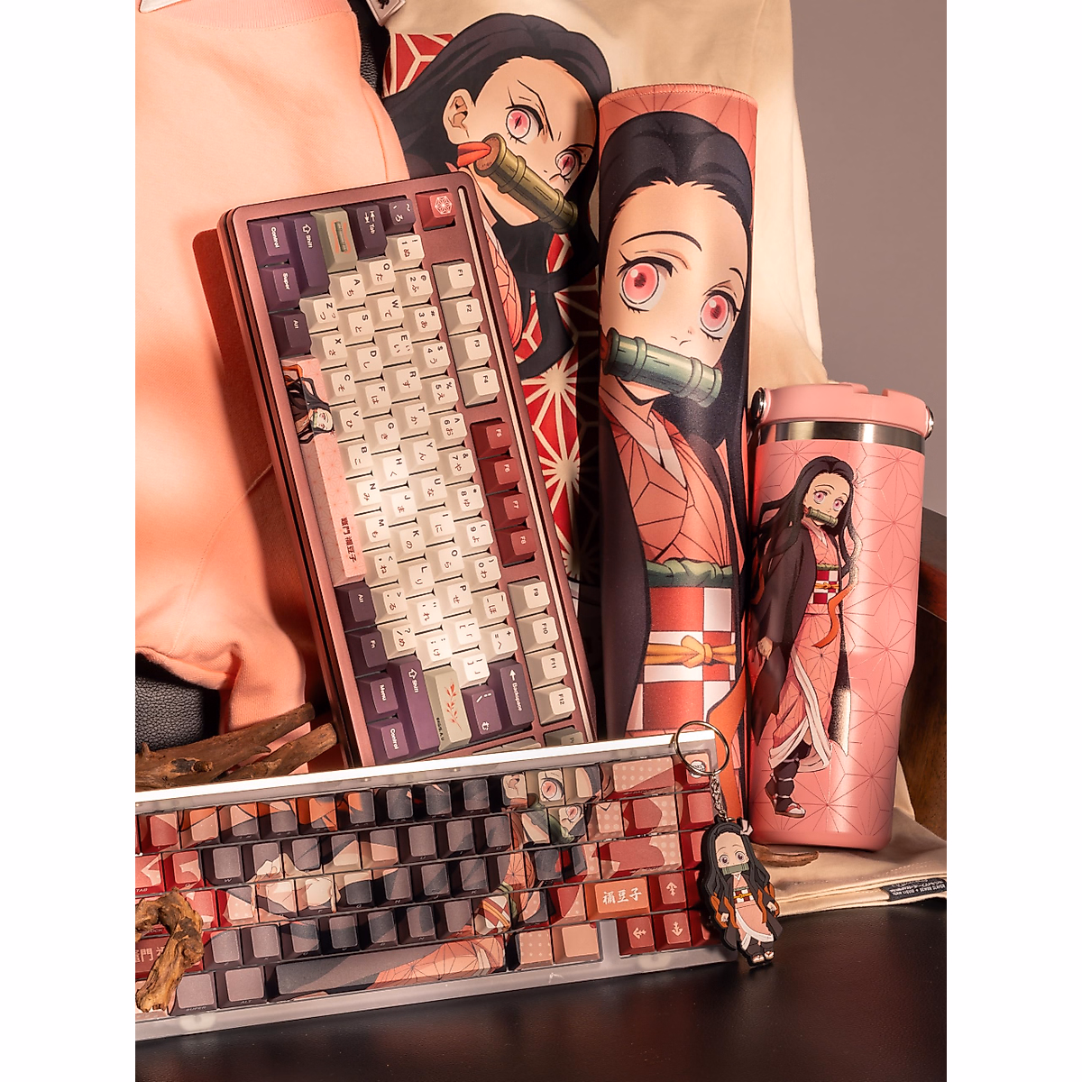 Demon Slayer Kimetsu No Yaiba Nezuko Tumbler with Lid, 30 Oz Water Cup, Vacuum Insulated, Anime Water Bottle, Reusable Insulated Stainless Steel tumbler for Water, Iced Tea or Coffee