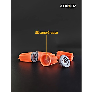 COLOER 30 Pcs Landscape Lights Wire Connectors with Dielectric Grease,Electrical End Caps for Min #22/Max #12 Gauge Wire,Waterproof Wire Nut for Building Application Connect,Wet Location, etc