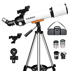 Telescope for Kids&Adults Astronomy Beginners, German Technology AZ Mount Astronomical Refracting Telescope, 70mm Apterure 500mm Focal Length（20X-150X）,with Red-dot finder&Phone Adapter&Waterproof Bag