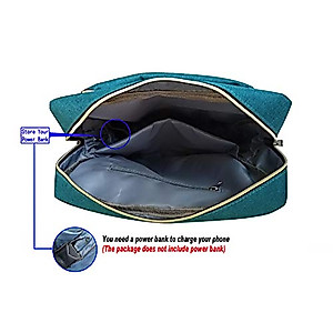 LIZAIDA MENENDEZ Vintage Laptop Backpack for Women Men,Travelling Backpack Casual Daypacks,15.6 Inch College Backpack With USB Charging Port (1-(Deep Teal USB))