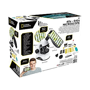 National Geographic 40x-640x Zoom Microscope with Smartphone Adapter