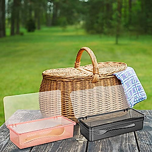 Alipis Flatware Plastic Tray with Lid Silverware Dinnerware Organizer Utensil Holder Kitchen Cutlery Tray Drainer Boxes Countertop Storage Container