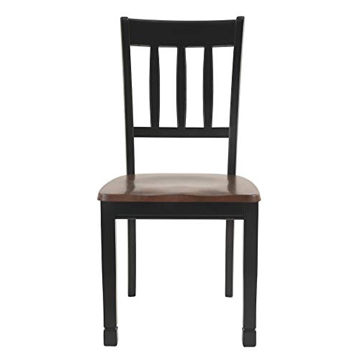 Signature Design by Ashley Owingsville Modern Farmhouse Dining Room Side Chair, 2 Count, Black and Brown