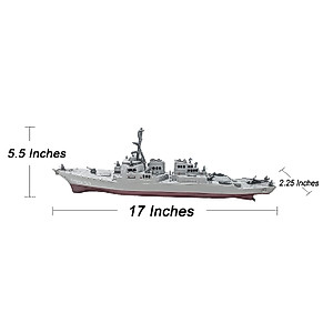 33 Inch Aircraft Carrier Toy with Soldiers Military Vehicles (18 Fighter Jets + 2 Destroyer Ship Combo)