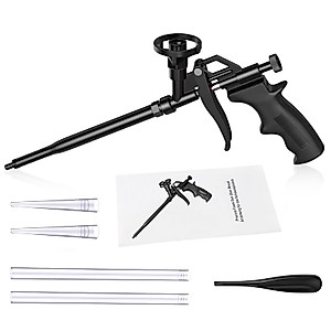 Foam Gun, Preciva Professional Foaming Gun Heavy Duty PU Expanding Foam Gun Spray Application Applicator