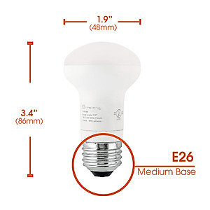 Xtricity R16 LED Light Bulb, 7 Watt (50W Equivalent), Dimmable, 400 Lumens, 3000k Soft White, E26 Medium Base, Energy Star (2 Pack)