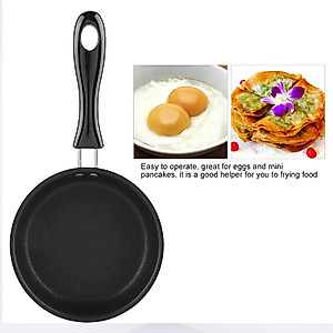 HAOHIZE Tiny Frying Pan, Small Omelette Induction for Eggs Pans Fry Egg Single Pancake One Skillet non Stick Nonstick Mini 5 Inch Hob 12CM Mini Fry Pan Pure Iron