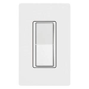 Lutron Claro Smart Accessory Switch, only for use with Diva Smart Dimmer Switch/Claro Smart Switch | DVRF-AS-WH | White