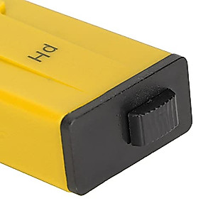 Zunate PH Meter Digital Display Small Error 0.0 to 14.0pH Measurement Range PH Tester High Compatibility Reliable ABS PH Pen for Aquariums Laboratory(Yellow Black)