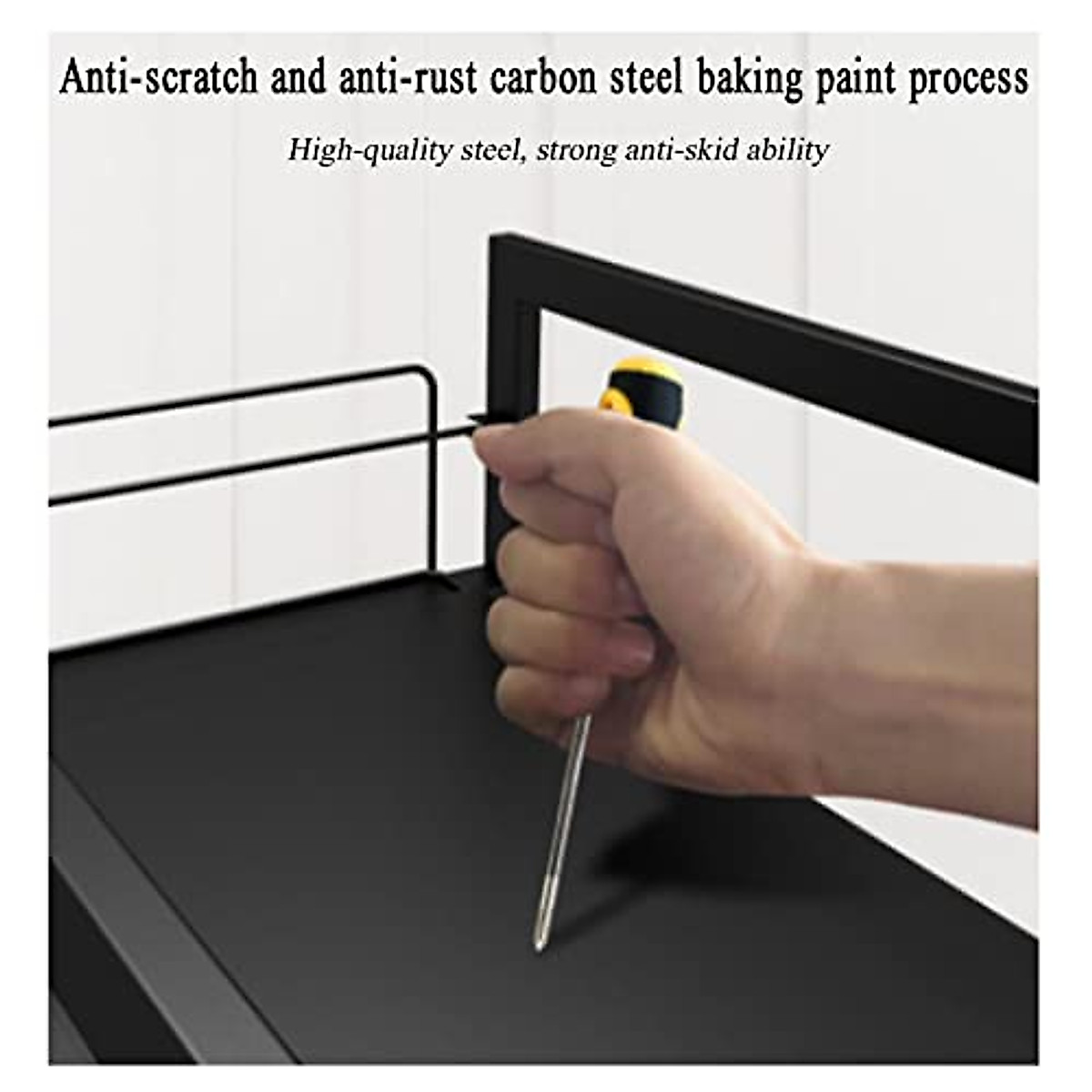 MADELL Sinks Under Sink Organizers,Kitchen Cabinet Organization,Under Cabinet Organizer Baskets Multi-Purpose Under Sink Shelf Organizer for Bathroom/Black