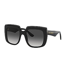 Dolce & Gabbana DG4414-5018G Sunglasses Black w/Grey Gradient 54mm
