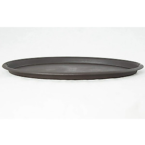 Oval Plastic Humidity/Drip Tray for Bonsai Tree 12.5"x 8.75"x 0.5"- Brown