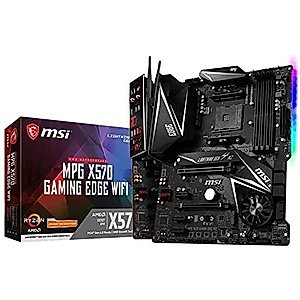 MSI MPG X570 Gaming Edge WiFi Motherboard (AMD AM4, DDR4, PCIe 4.0, SATA 6Gb/s, M.2, USB 3.2 Gen 2, AC Wi-Fi 5, HDMI, ATX) (Renewed)