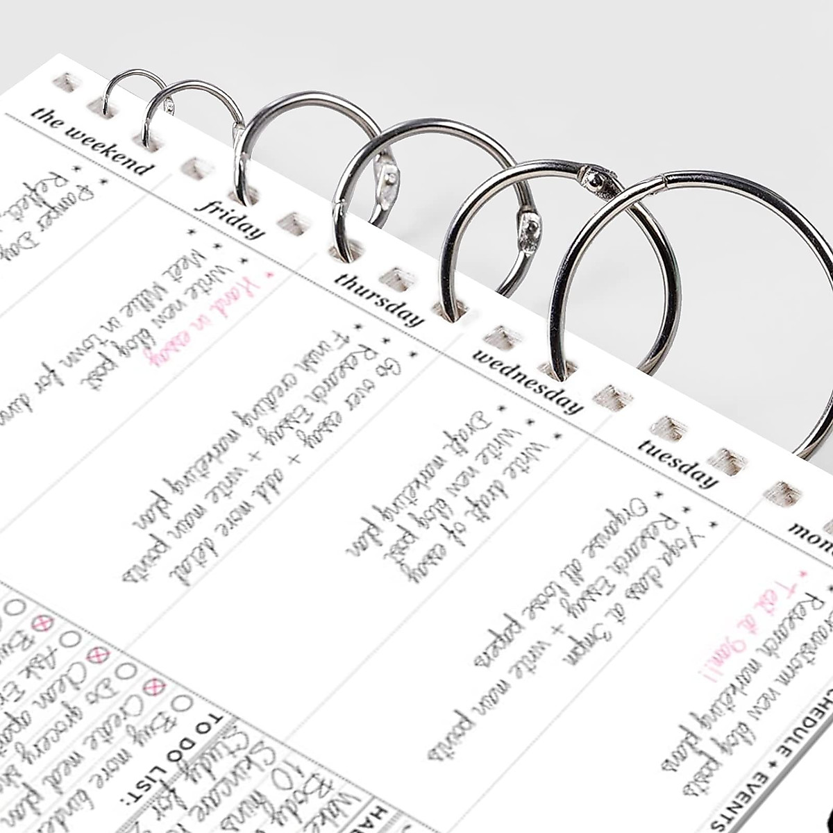 OWLKELA Binder Rings 50 Pcs, Assorted Sizes, Nickel Plated, Loose Leaf Binder Ring, Rings for Flash Cards, Index Card Rings, Book Rings, Ring Hooks, Paper Rings for School, Home or Office