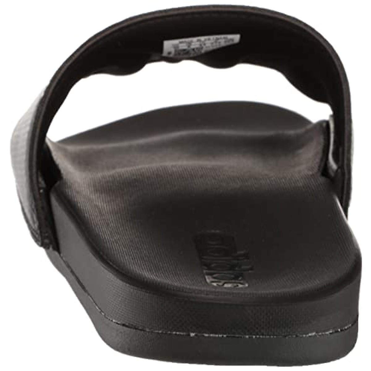 adidas Women's Adilette Comfort Slides Sandal, Black/Gold Metallic/Black, 7