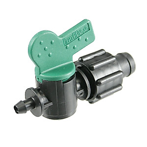 Perma-Loc 5/8" Drip Tape x 1/4" Barb Tubing Takeoff Adapter Valve- 50 Pack