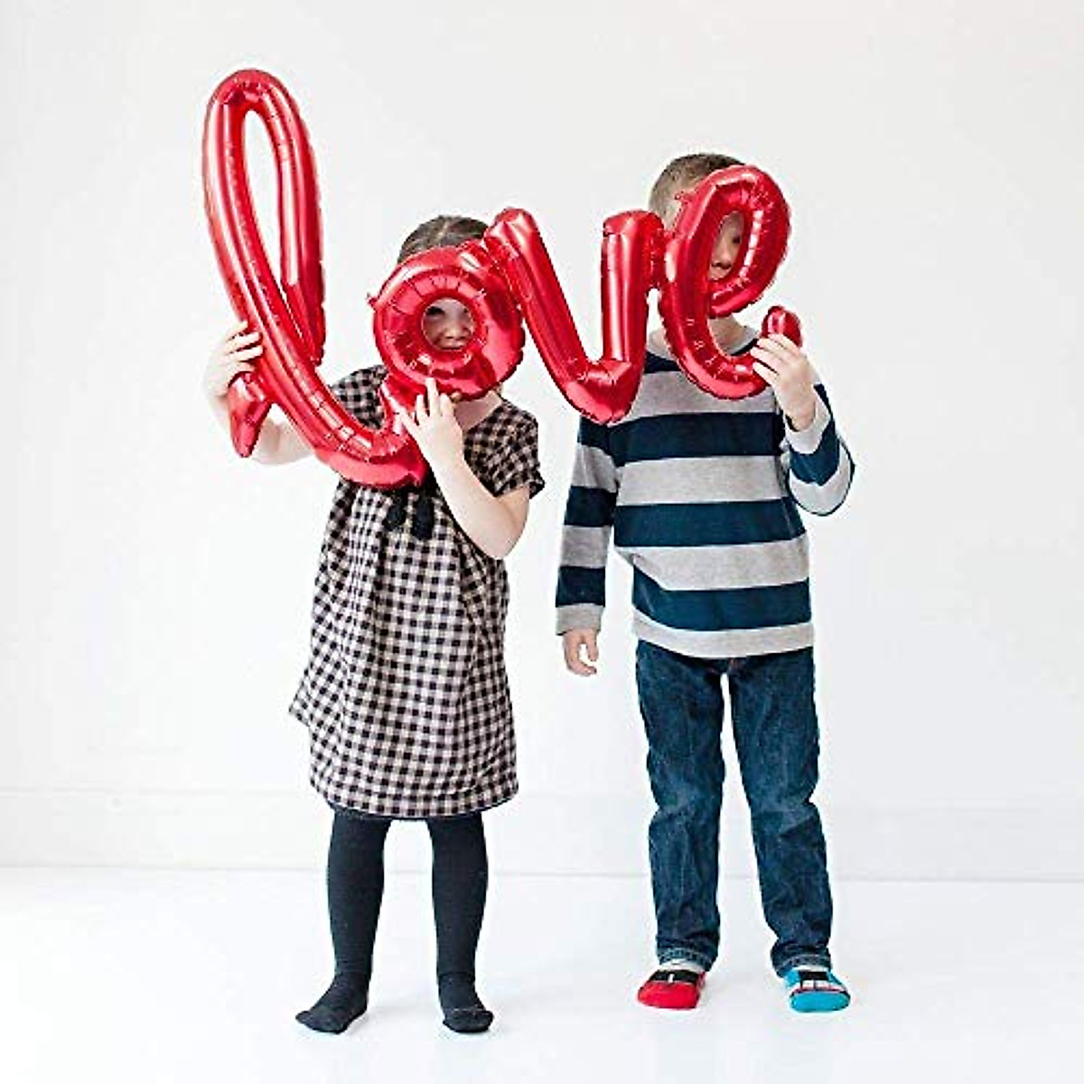 Large Red LOVE Foil Balloons Banner,42 Inch Mylar Foil Letters Balloons Reusable Ecofriendly Material for Wedding Bridal Shower Anniversary Engagement Party Decorations Supplies