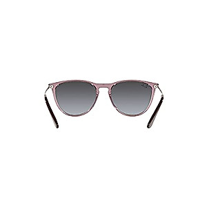 Ray-Ban Junior RJ9060S Erika Round Sunglasses, Transparent Violet/Grey Gradient, 50 mm