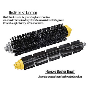 Replacement Parts for iRobot Roomba 600 Series 694 692 690 680 660 665 651 650 614 & 500 Series 595 585 564,Includ Side Brush, Bristle Brush and Flexible Beater Brush, Filter and Screw, Cleaning Tool