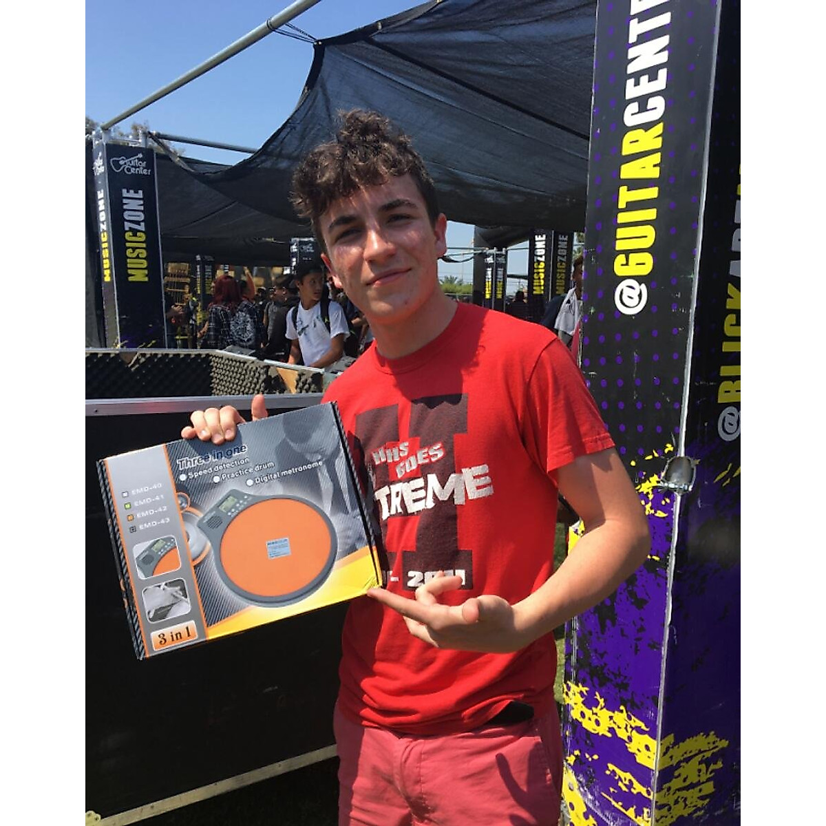 Eno Music Rubber Beginner Drum Practice Pad with Audible Metronome 2 in 1 Percussionists Rhythm Training Tool