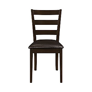 Liveasy Furniture Dining Room Table Set for 6, Kitchen Table with Bench and Chairs Set (Set of 6) Dinette Table with Chairs and Bench (Ladder-Back)