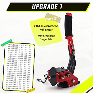 RASTP 64Bit PC USB Handbrake for SIM Racing Games Logitech G27 G25 G29 T500 T300 FANATECOSW LFS DIRT RALLY.2,Red