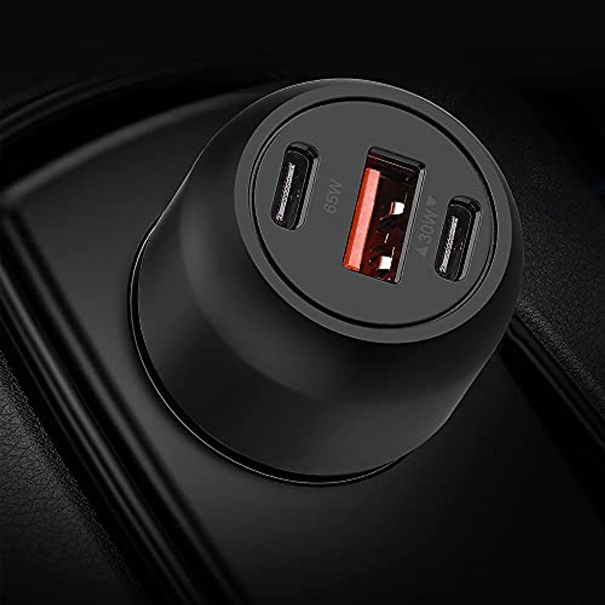 Hrbzo 95W Car Charger 3-Port(USB-C 65W&USB-C 30W&USB-A) All Metal Fast Car Charger Adapter car Charger car Cigarette Accessories USB Charger Compatible with MacBook iPhone13/12/11/8 and More