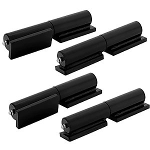 4 Pack Gate Hinges, 7 inches Heavy Duty Gate Hinge, Weld-On Install Fence Gate Hinge, Gate Hinges For Wooden Fences Heavy Duty, Gate Hinges For Metal Gates, Fence Hinges for Outdoor Gate - Black Color