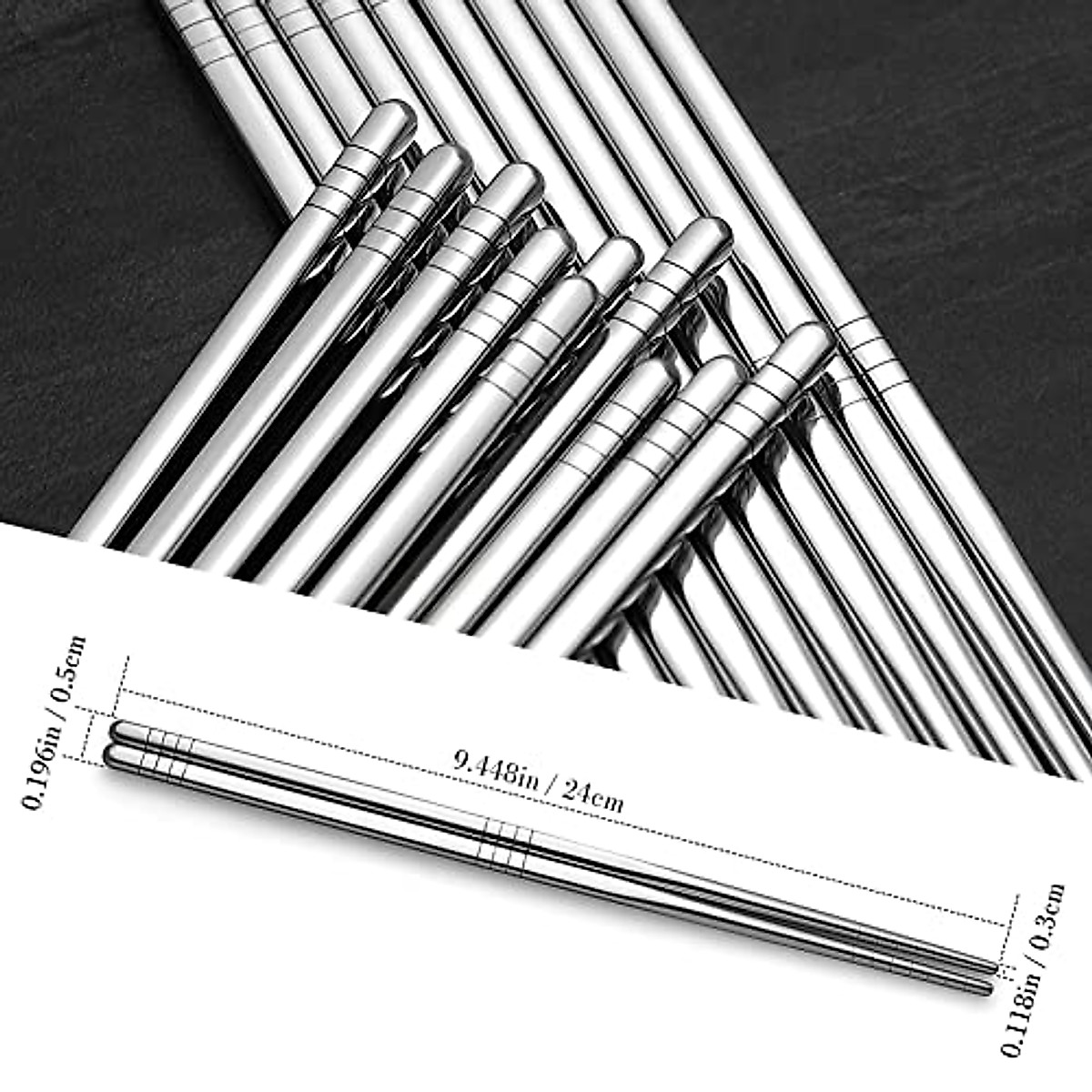 Stainless Steel Korean Spoon and Stainless Steel Chopsticks