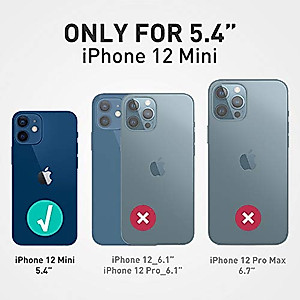 i-Blason Ares Series Designed for iPhone 12 Mini Case (2020), Dual Layer Rugged Clear Bumper Case with Built-in Screen Protector (Black)