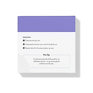 Lightning Swipe from Hero Cosmetics - Brightening Serum Pads for Fading Post-Blemish Dark Spots with Botanicals, Fragrance and Paraben Free (50 Count)